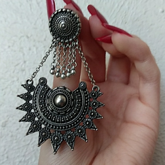 Jewelry | Boho Gypsy Silver Tone Earrings | Poshmark